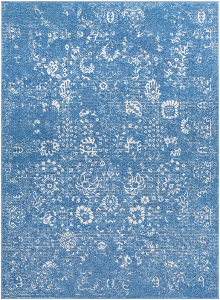 Bahar BHR-2316 Bright Blue Patterned Floral Rug