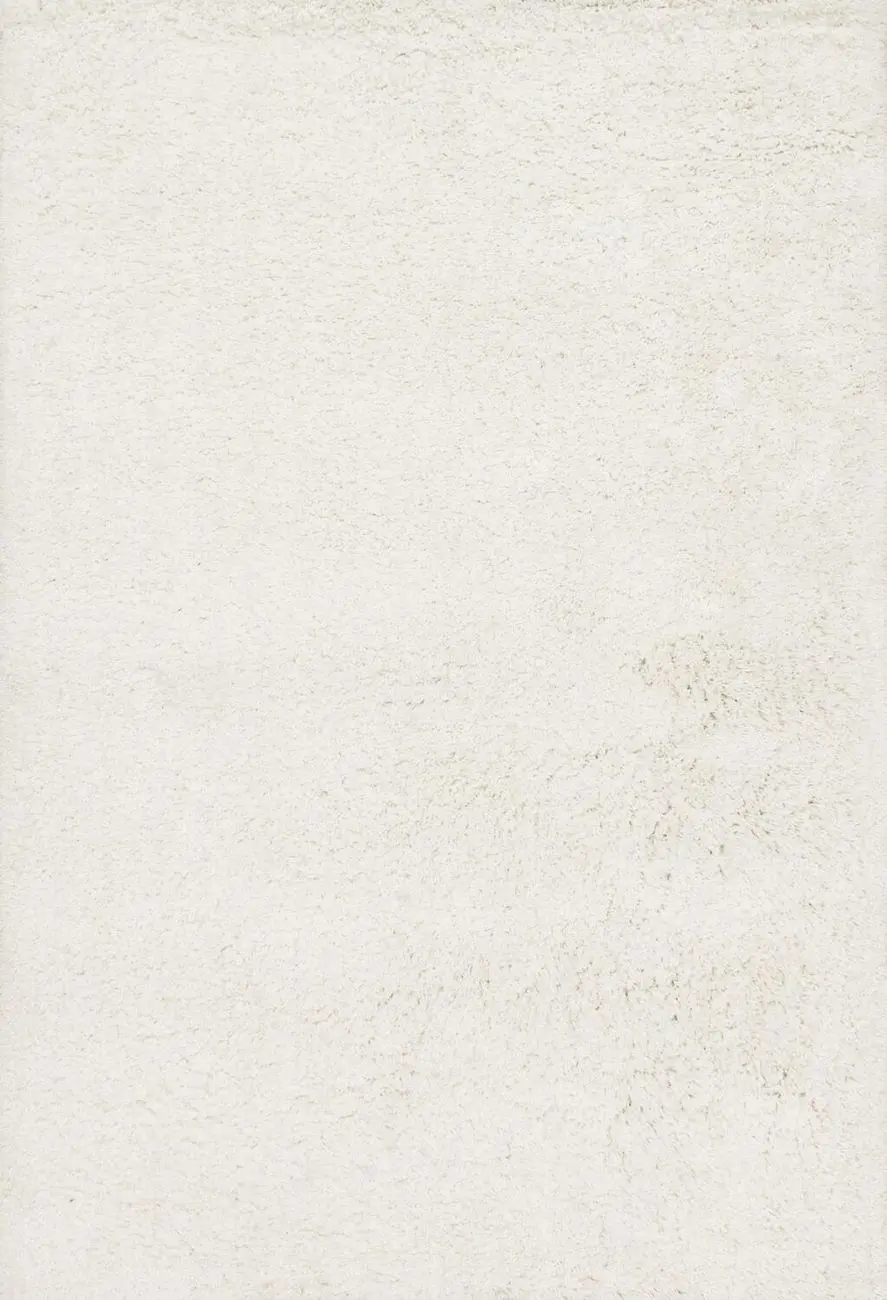 Cozy Shag CZ-01 Ivory Synthetic Shag Rug