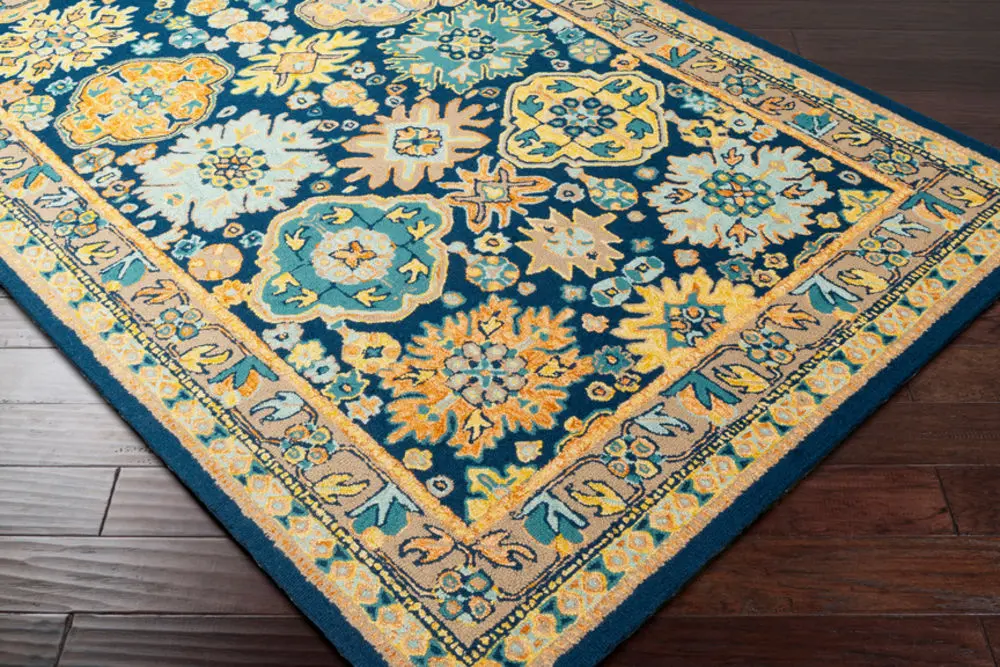 Serafina SRF-2026 Dark Blue Abstract Floral Rug